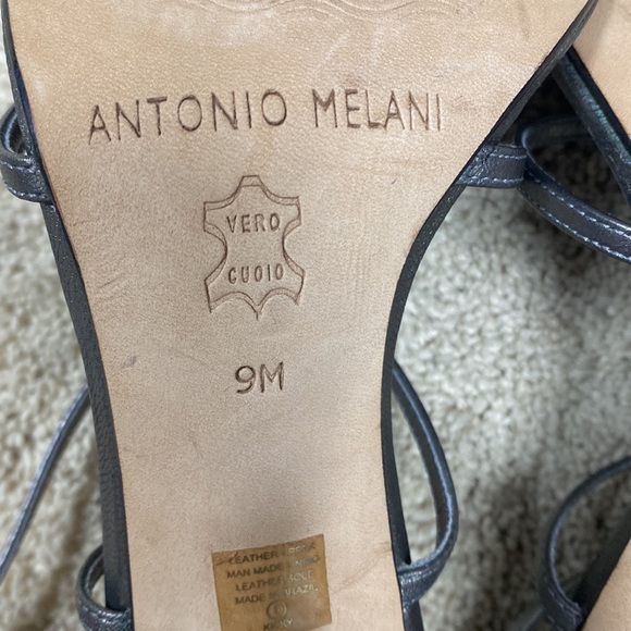 ANTONIO MELANI | Shoes | New Antonio Melani Kicky Metallic Crossover Heeled Sandals Size 9 ...